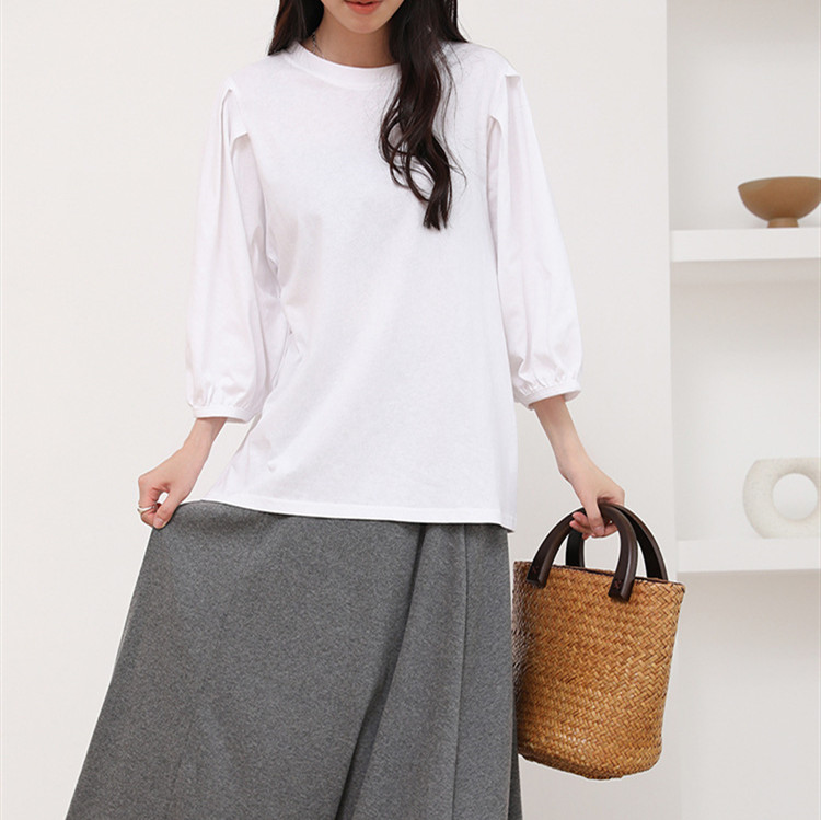 秋新作 トップス レディース tシャツ Tシャツ プルオーバー カットソー ビッグT クルーネック 着回し | 卸売・ 問屋・仕入れの専門サイト【NETSEA】