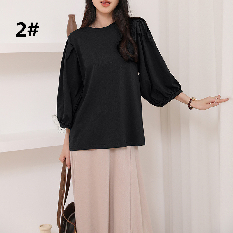 秋新作 トップス レディース tシャツ Tシャツ プルオーバー カットソー ビッグT クルーネック 着回し | 卸売・ 問屋・仕入れの専門サイト【NETSEA】