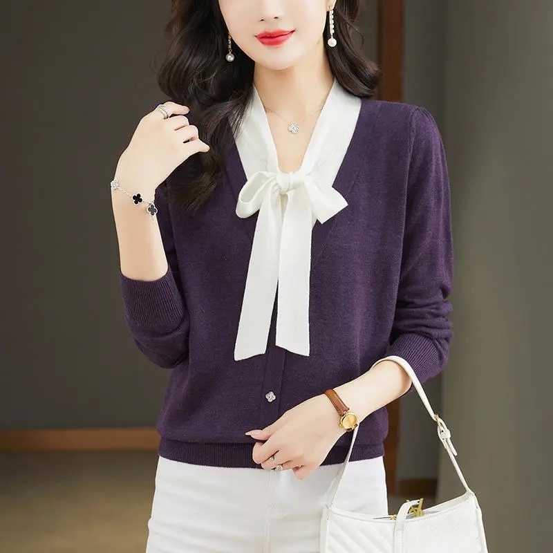 初回送料無料 レデイースファッション人気ニットトップス Vネックリボンニットセーター トップス | 卸売・ 問屋・仕入れの専門サイト【NETSEA】