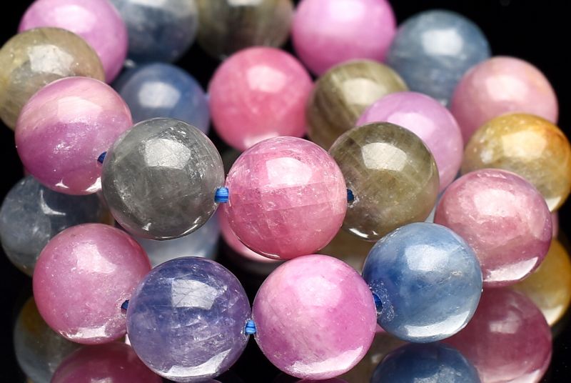 【1点物】天然非加熱 コランダム MIXサファイア 8.5mm ブレスレット _U7886 | 卸売・ 問屋・仕入れの専門サイト【NETSEA】