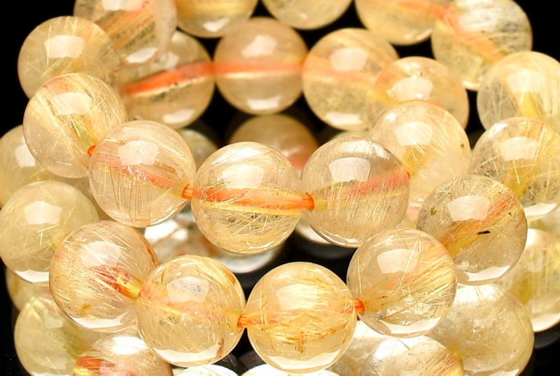 【1点物】濃密内包 ゴールドルチルクォーツ 7.5mm ブレスレット _U7952 | 卸売・ 問屋・仕入れの専門サイト【NETSEA】