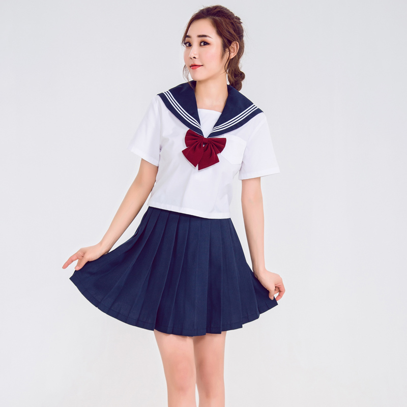 【即日出荷】白色 半袖 JK学生制服 セーラー服 コスプレ衣装【6103】 KIHAKU | 卸売・ 問屋・仕入れの専門サイト【NETSEA】