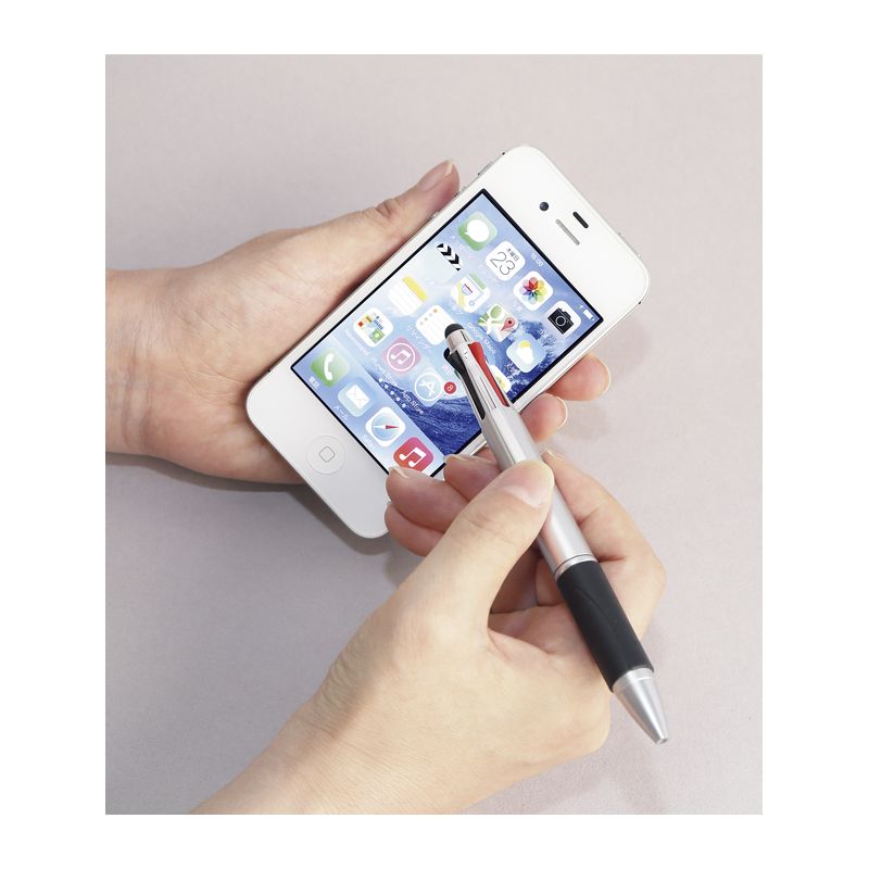 （年明けの可能性あり）（販売終了）（単品・指定不可）タッチペン付き4色ボールペン SC-1606 株式会社 白菊 問屋・仕入れ・卸・卸売の専門【仕入れならNETSEA】