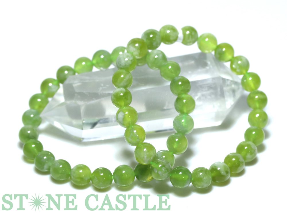 ☆高品質☆【ブレスレット】ロシアンジェード (2A) (約7.5～8mm) 天然石卸のストーンキャッスル 問屋・仕入れ・卸・卸売の専門【仕入れならNETSEA】