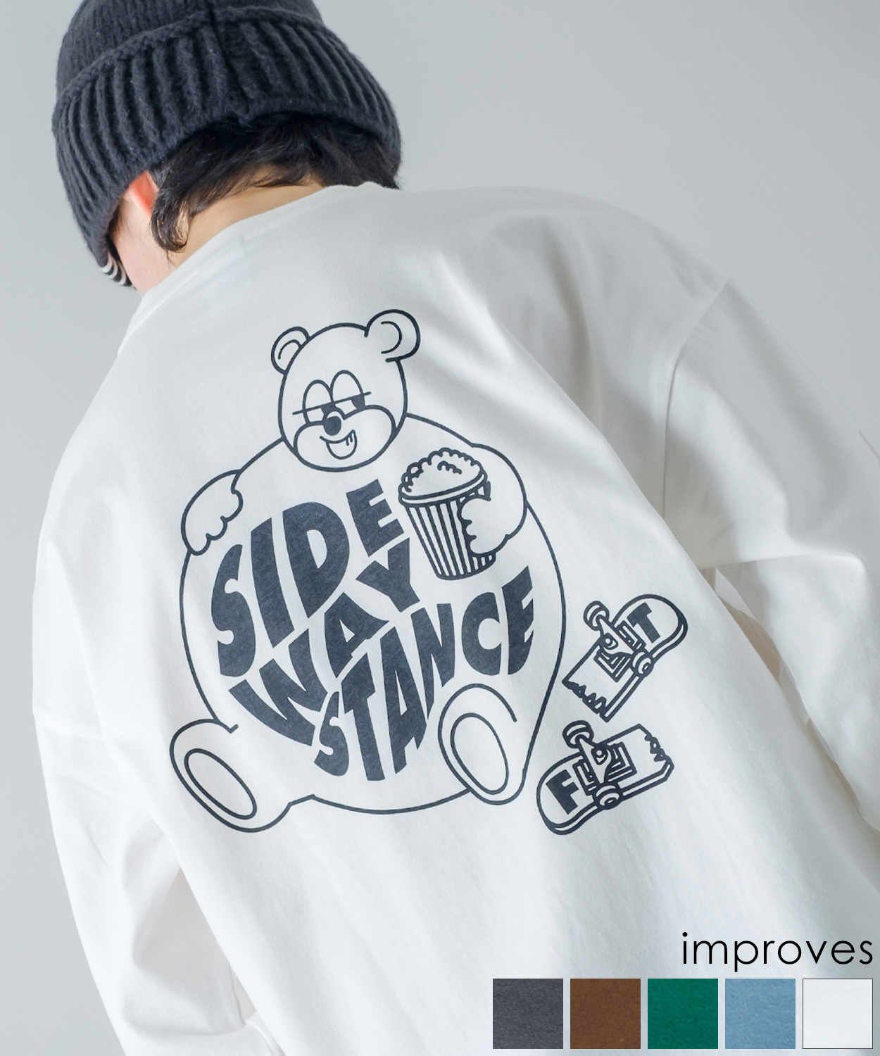 【SIDEWAY STANCE】長袖FATプリントTシャツ 株式会社 インプローブス 問屋・仕入れ・卸・卸売の専門【仕入れならNETSEA】