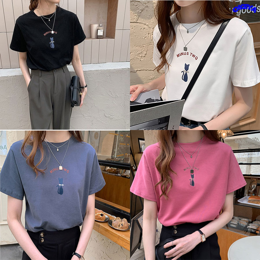 2023年新登場 レディース服 トップス tシャツ 猫柄 シンプル ポリエステル 夏新作 M#-XXL# | 卸売・ 問屋・仕入れの専門サイト【NETSEA】