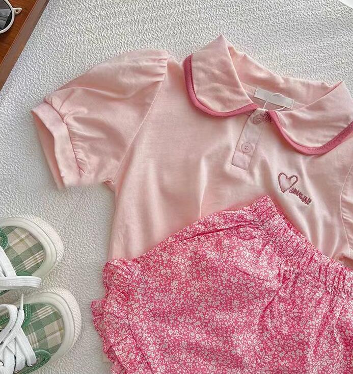 2023年新品子供服 半袖トップス ショート花柄パンツ ピンクセットアップ 80-120cm 株式会社伊林集団 | 卸売・ 問屋・仕入れの専門サイト【NETSEA】