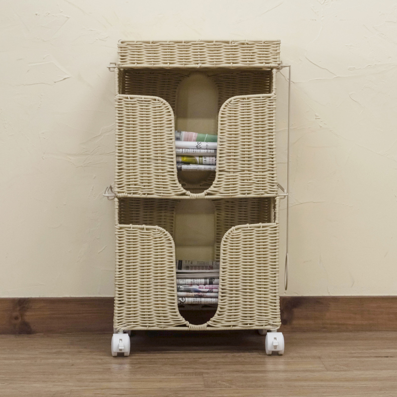 ラタン調 新聞ストッカー BR/IV | 卸売・ 問屋・仕入れの専門サイト【NETSEA】