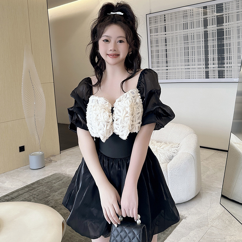 2L～6L★水着 水泳 海水浴 ビーチ 胸元可愛いリボン 上品ツヤ感ワンピース 水着 嘉六国際 株式会社 問屋・仕入れ・卸・卸売の専門【仕入れならNETSEA】