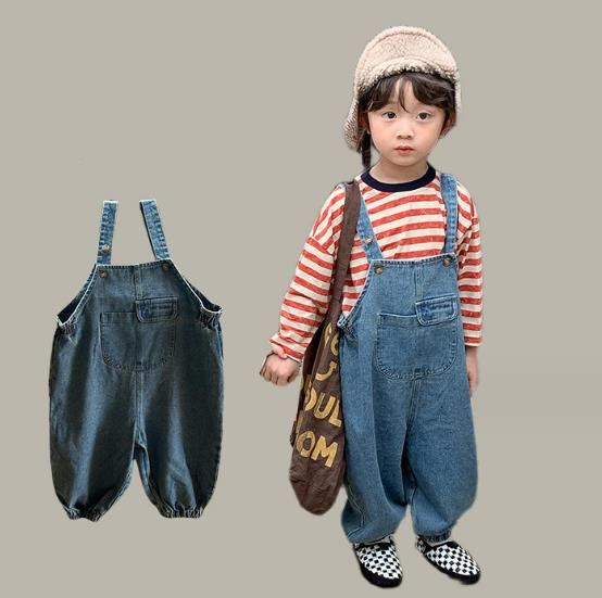 2023秋冬新品★子供服 デニムサロペット 80-130cm Sun Flower 問屋・仕入れ・卸・卸売の専門【仕入れならNETSEA】