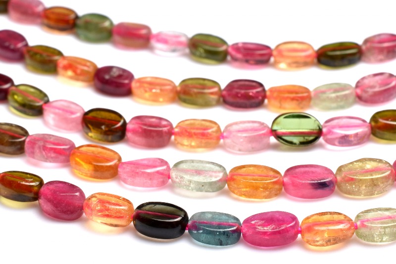 AA MIXトルマリン 7x5mm オーバル 1連（約38cm） _RG586 株式会社 SEKIKON 問屋・仕入れ・卸・卸売の専門【仕入れならNETSEA】