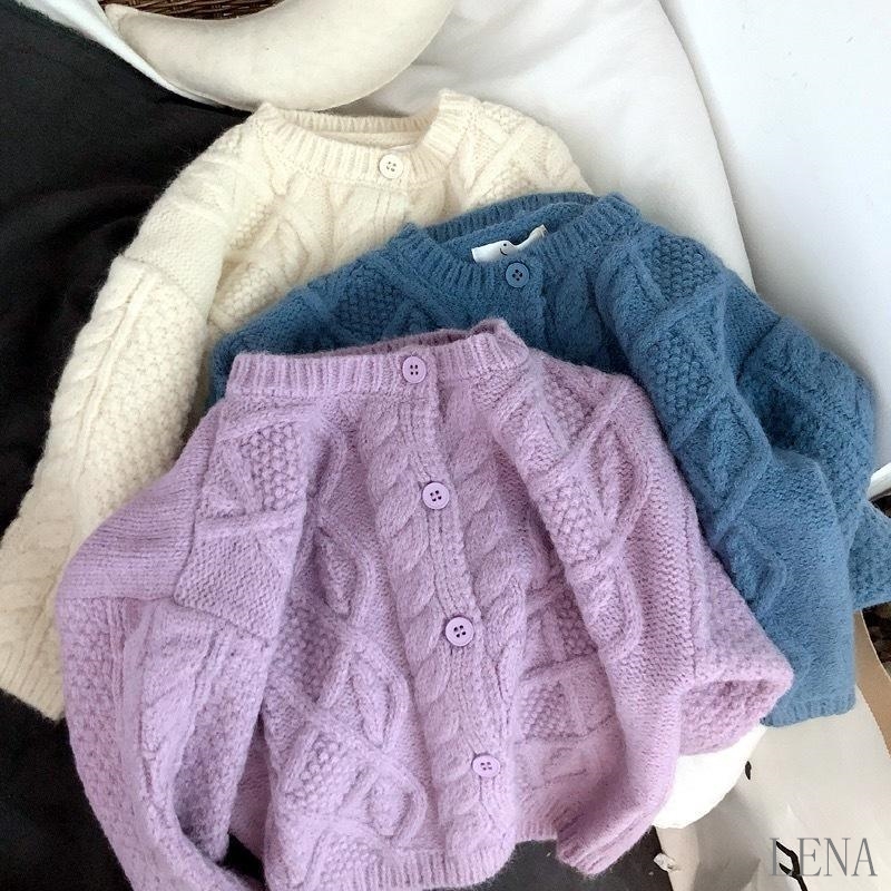 2023秋新作 韓国風子供服 ins ベビー服 ニットセーター カーディガン 3色 80-140cm LENA 問屋・仕入れ・卸・卸売の専門【仕入れならNETSEA】