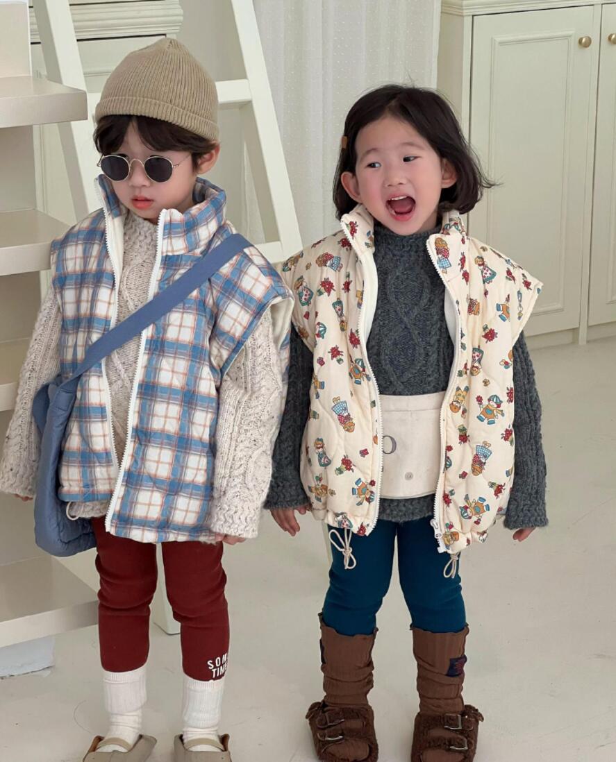 2023秋冬新品★子供服★ベスト★トップス★厚手★80-140cm★2色 Himawari 問屋・仕入れ・卸・卸売の専門【仕入れならNETSEA】