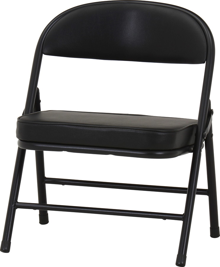 折りたたみチェア ロータイプワイドPU BK 不二貿易 株式会社 問屋・仕入れ・卸・卸売の専門【仕入れならNETSEA】