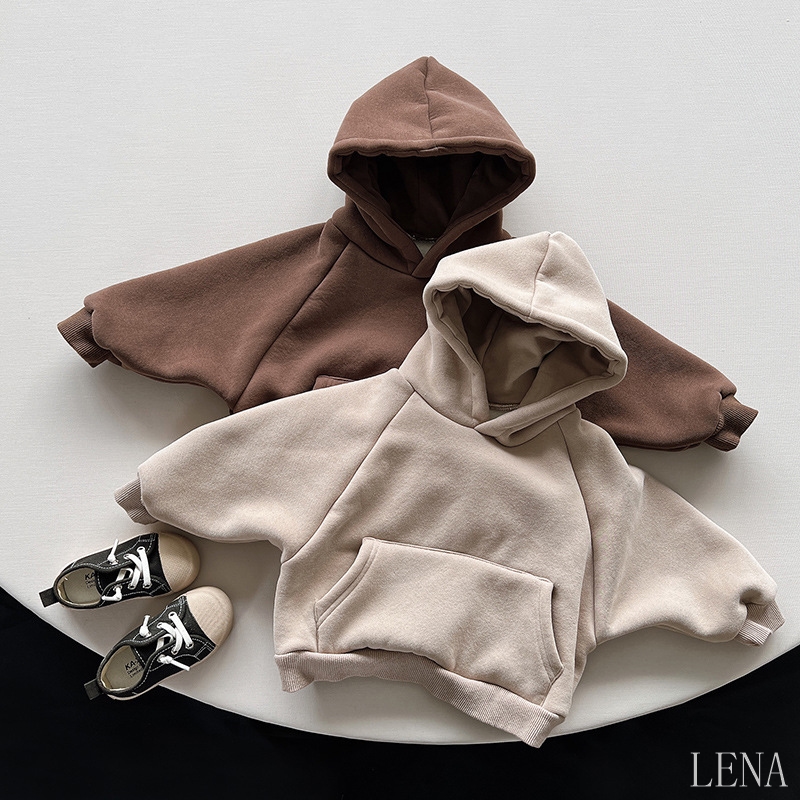 2023冬新作 上着 ベビー服 韓国風子供服 パーカー カジュアル 裹起毛 厚手 2色 80-130cm LENA 問屋・仕入れ・卸・卸売の専門【仕入れならNETSEA】