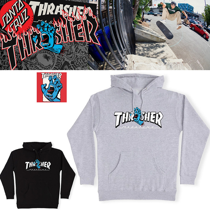 SANTA CRUZ×THRASHER LOGO P/O HOODED HEAVYWEIGHT 21305 有限会社 スコール 問屋・仕入れ・卸・卸売の専門【仕入れならNETSEA】
