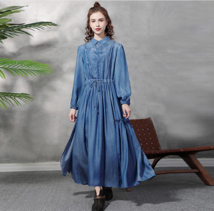 ★ロングワンピース★デニムワンピース ゆったり カジュアルウェア 2021年秋冬新作 OLワンピース CONFOR 問屋・仕入れ・卸・卸売の専門【仕入れならNETSEA】