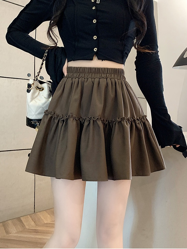 【大きいサイズM-4XL】ファッションミニスカート♪ブラック/ブラウン2色展開 株式会社 スリー・ストンズ レディース 問屋・仕入れ・卸・卸売の専門【仕入れならNETSEA】