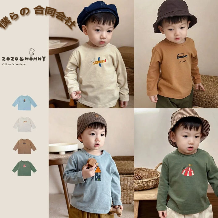 2024年春新作 子供服 可愛い 長袖 Tシャツ ベビー服 男女兼用 トップス 80-120cm 4色展開 僕らの 合同会社 | 卸売・ 問屋・仕入れの専門サイト【NETSEA】