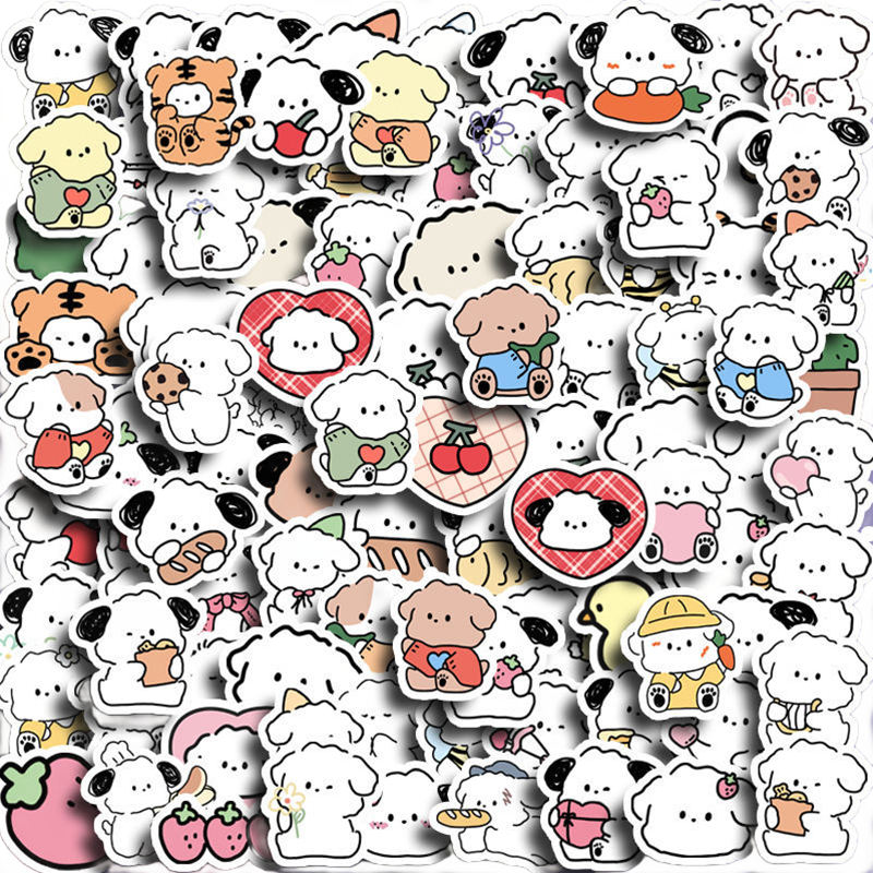 手描き風 ワンちゃん キャラクター ステッカー 線画 癒し sztz-r-100d | 卸売・ 問屋・仕入れの専門サイト【NETSEA】