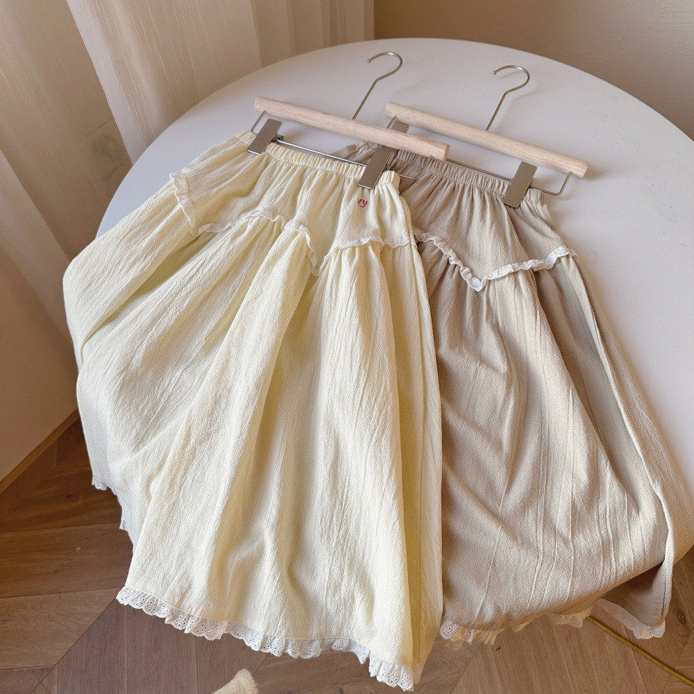 ★Girls★ 子供服 90~150cm キッズスカート レース付きロングスカート 韓国キッズファッション 株式会社 C2Jジャパン 問屋・仕入れ・卸・卸売の専門【仕入れならNETSEA】