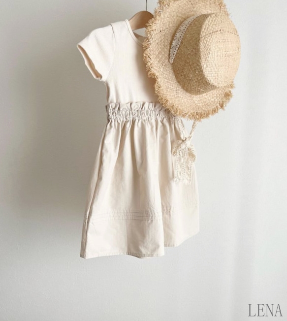 2023春夏新作 ins 韓国風子供服 キッズ 女の子 半袖 ワンピース 無地 90-130cm 彼女のお店 問屋・仕入れ・卸・卸売の専門【仕入れならNETSEA】