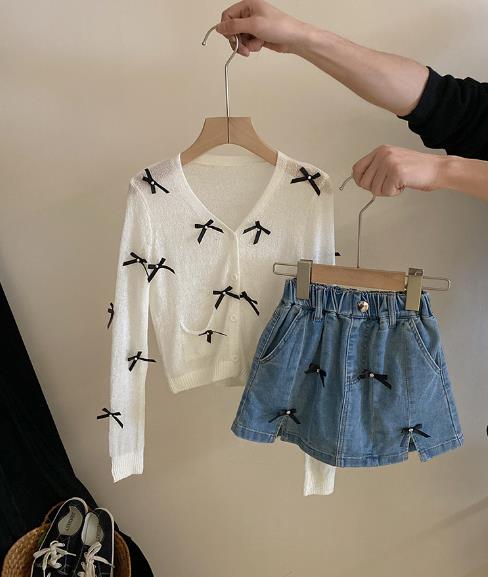 2024夏新品★子供服 カーディガン＆デニムスカート 分けて販売 90-140cm Sun Flower 問屋・仕入れ・卸・卸売の専門【仕入れならNETSEA】