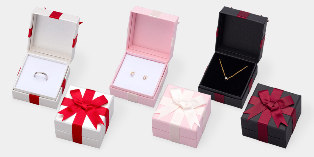 アクセサリーギフトボックスSサイズ ラッピングリボン付き紙箱 20個入り AR-PA-200 | 卸売・ 問屋・仕入れの専門サイト【NETSEA】