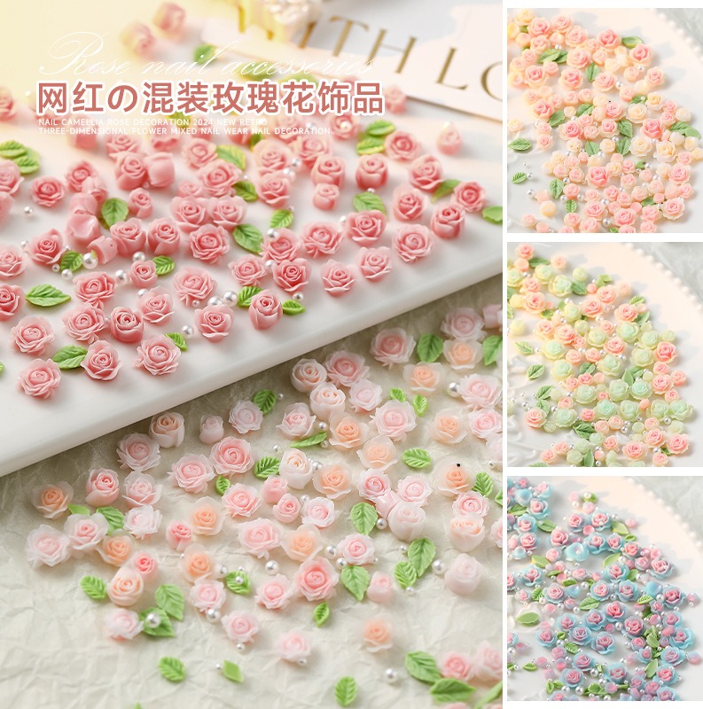 9色 薔薇 樹脂 ジルコン ネイルアートアクセサリー ネイルパーツ ネイルデコレーション【40枚/袋】 | 卸売・ 問屋・仕入れの専門サイト【NETSEA】