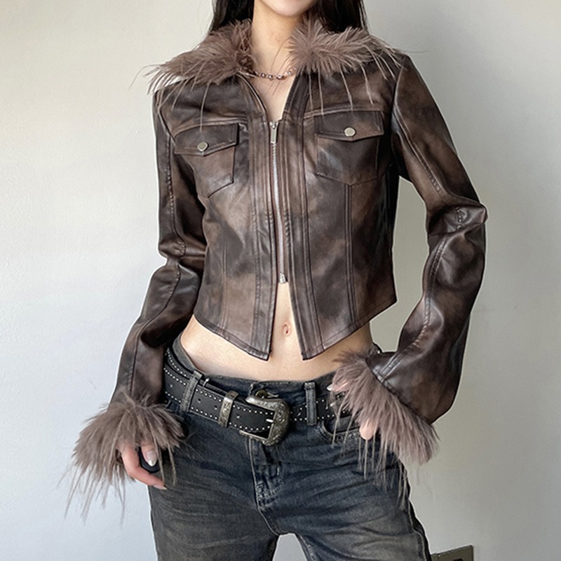 トップス アウター ジャケット ライダース PU フェイクレザー ジップアップ レディース STARHUB通販 株式会社 | 卸売・ 問屋・仕入れの専門サイト【NETSEA】