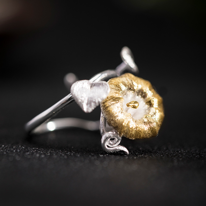 100％S925シルバー 朝顔 リング 高品質シルバアクセサリー 株式会社MILAI | 卸売・ 問屋・仕入れの専門サイト【NETSEA】