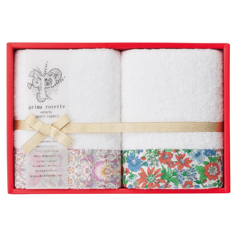 prima rosette using by LIBERTY FABRICS フェイスタオル2P PG PR-2425-PG | 卸売・ 問屋・仕入れの専門サイト【NETSEA】