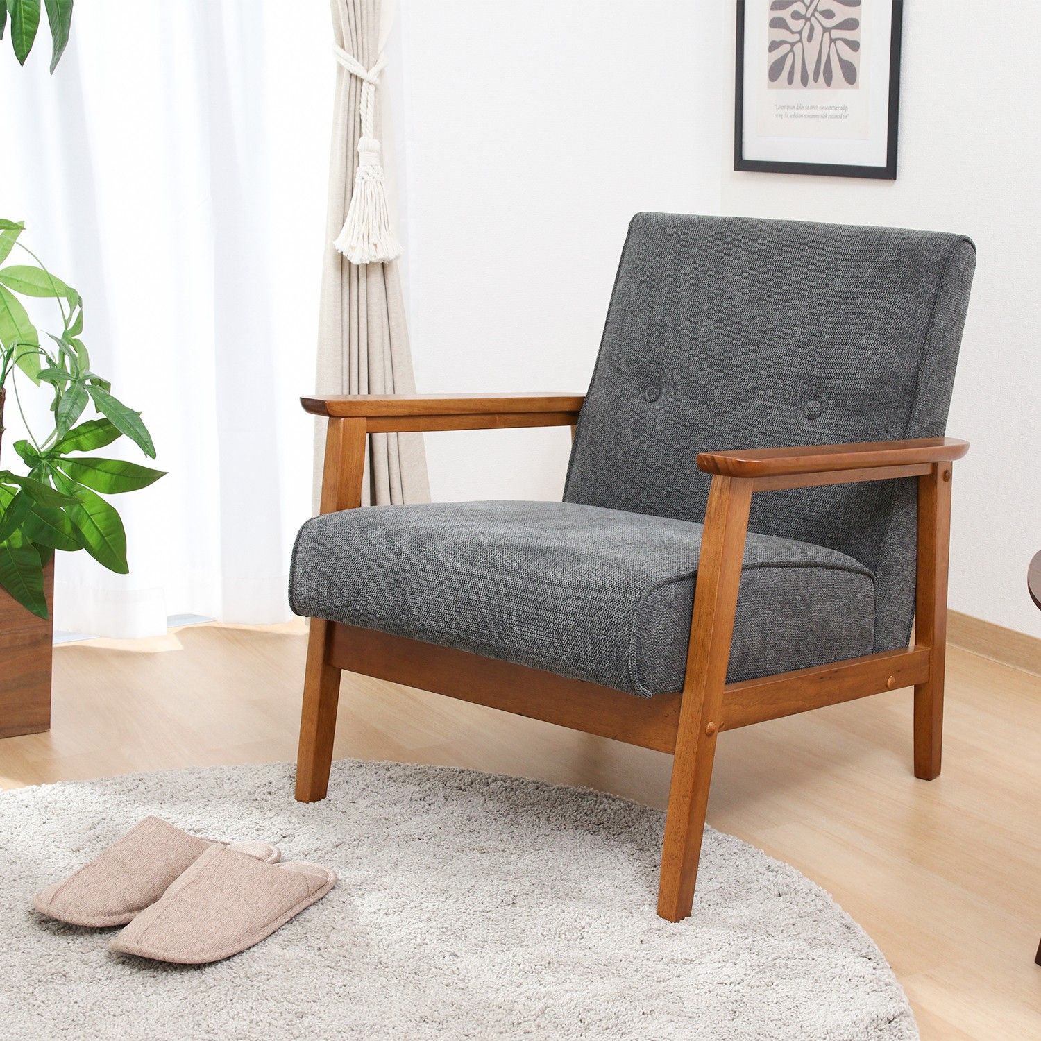 厚手ファブリックソファ ミート 1P GY | 卸売・ 問屋・仕入れの専門サイト【NETSEA】