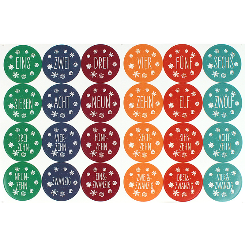 クリスマス数字ステッカー 24枚セット（ドイツ数字デザイン） | 卸売・ 問屋・仕入れの専門サイト【NETSEA】