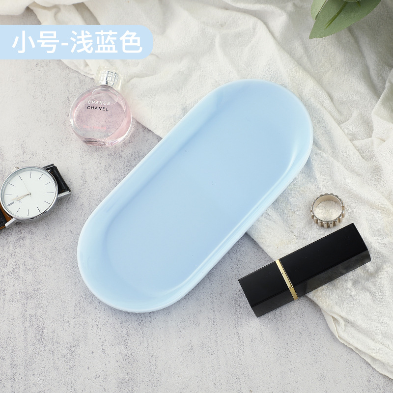 韓国スタイル ステンレスジュエリートレイ 化粧品収納トレイ マカロン 水色【18*8.5cm】 | 卸売・ 問屋・仕入れの専門サイト【NETSEA】