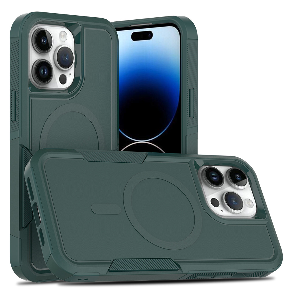 iPhone 16用 Magsafe磁気吸着 2in1軍用耐衝撃ケース 墨緑 | 卸売・ 問屋・仕入れの専門サイト【NETSEA】