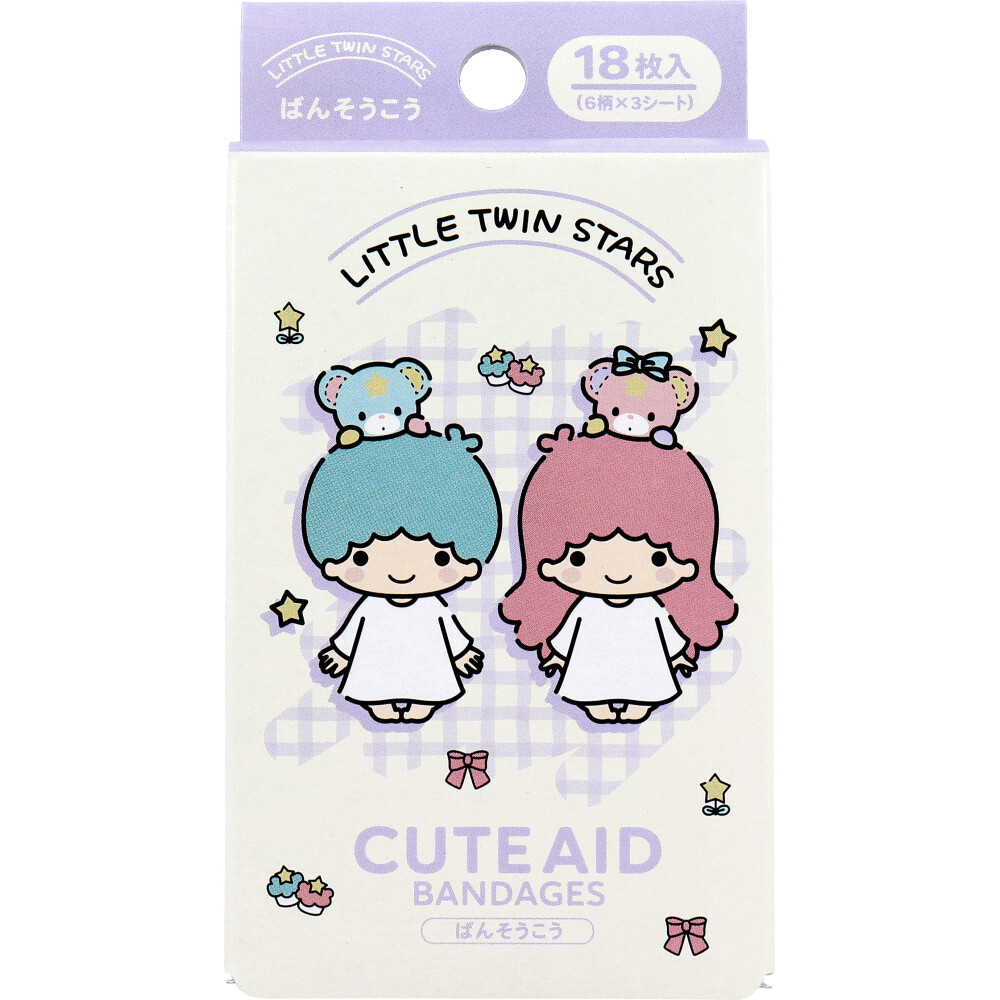 リトルツインスターズ CUTE AID ばんそうこう 4 18枚入 | 卸売・ 問屋・仕入れの専門サイト【NETSEA】