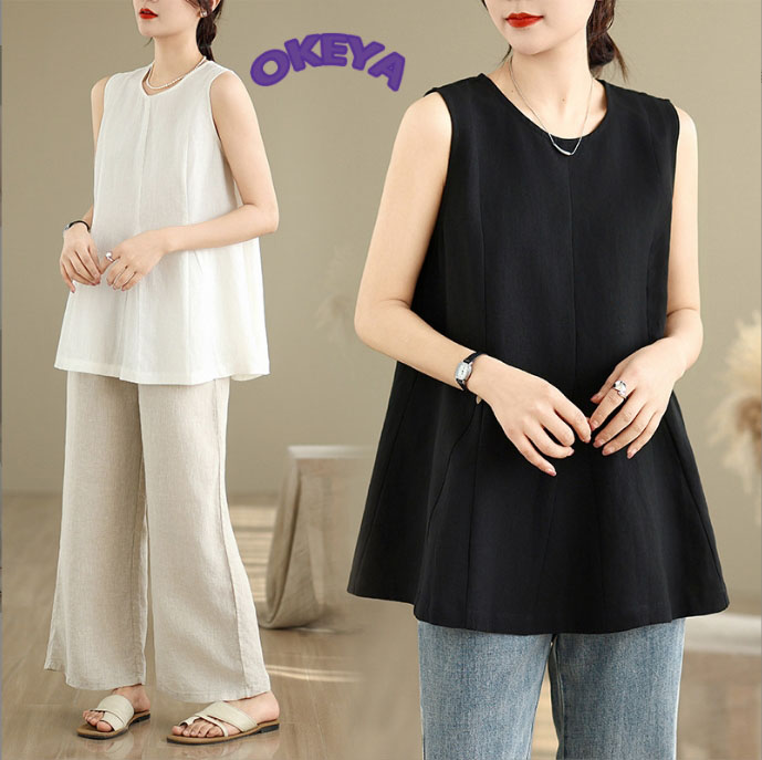 2025年夏新作 レディース トップス ベスト ゆったり ロングベスト 純色 シンプル 2色展開 M#-2XL# | 卸売・ 問屋・仕入れの専門サイト【NETSEA】