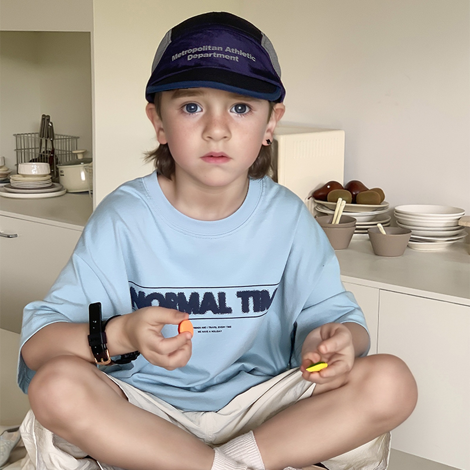 2025夏新作｜韓国風丸首半袖Tシャツ 子供服★トップス★120cm～170cm 4色 | 卸売・ 問屋・仕入れの専門サイト【NETSEA】