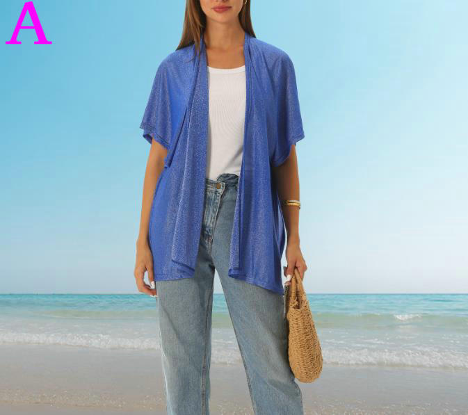 UV対策コート 夏新作 レディースナイロンゴールドシルバーカーディガン ビーチUVカットジャケット | 卸売・ 問屋・仕入れの専門サイト【NETSEA】