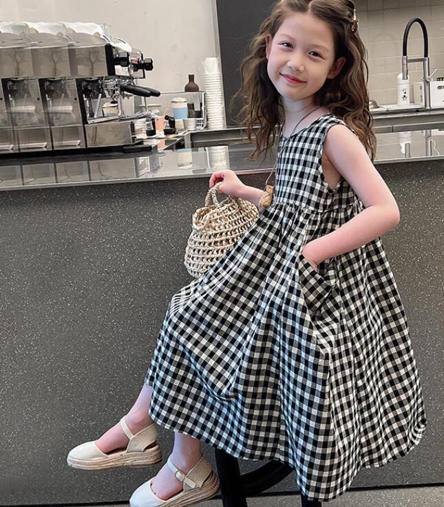 2025 夏新作 チェック 女の子 タンクトップ ワンピース 洋風 プリンセススカート 子供服 100~160cm | 卸売・ 問屋・仕入れの専門サイト【NETSEA】