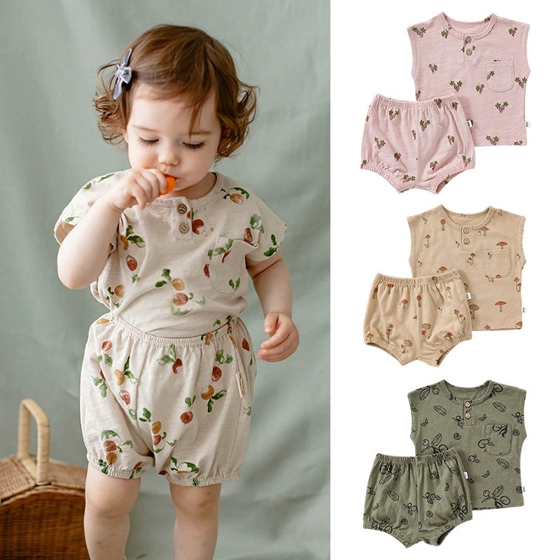 2025春夏子供服 シンプル トップス&ブルマー 2点セット ガールズ服 ベビー服 キッズ服 4色展開[73~100cm] | 卸売・ 問屋 ...