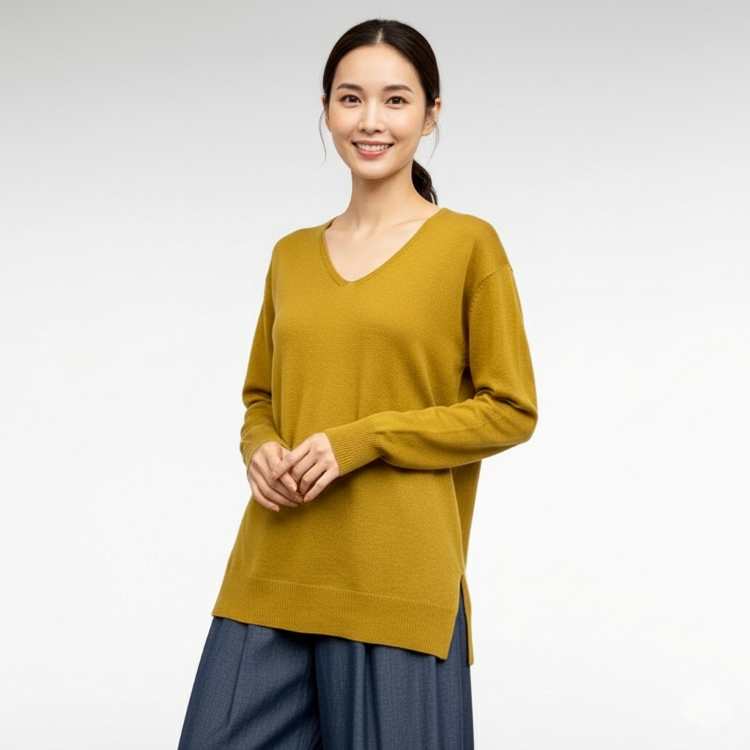 【冬物タイムセール・3日間限り】前後Vネック アンゴラ混 薄手ハイゲージニット | 卸売・ 問屋・仕入れの専門サイト【NETSEA】