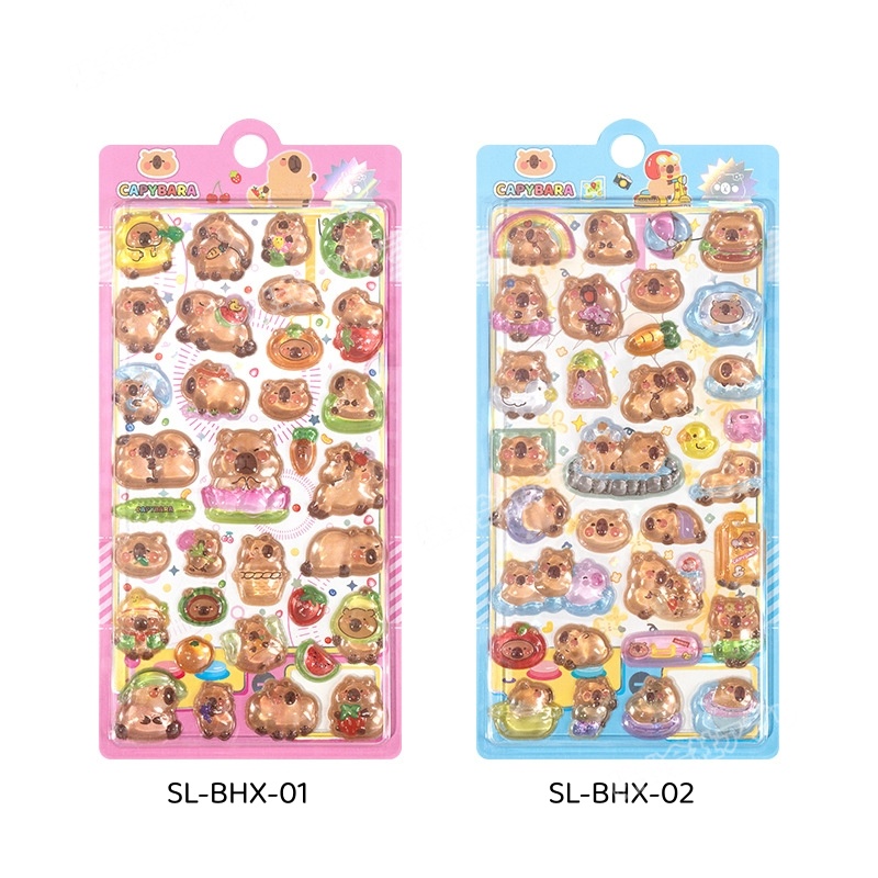 【2種類】ぷくぷくシール 硬い デコシール カピバラ ステッカー 手帳素材 DIY 3Dシール ボンボンシール | 卸売・ 問屋・仕入れの専門サイト【NETSEA】