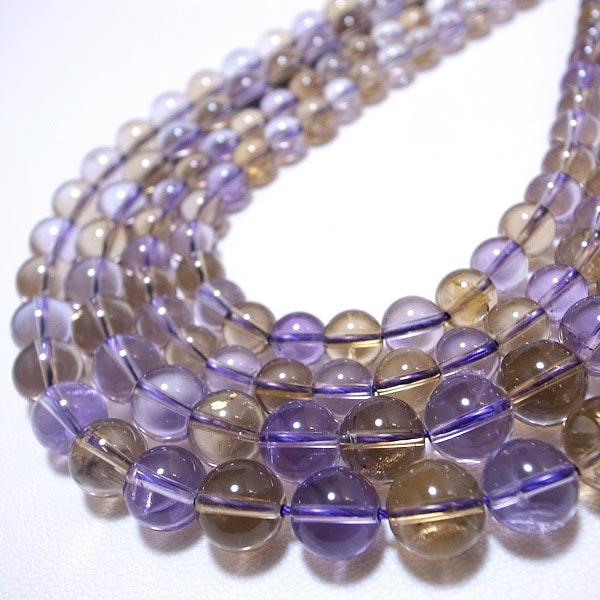 天然（2A-3A級）アメトリン 一連 （φ8mm-12mm） 連売り 素材 パーツ 丸玉 | 卸売・ 問屋・仕入れの専門サイト【NETSEA】