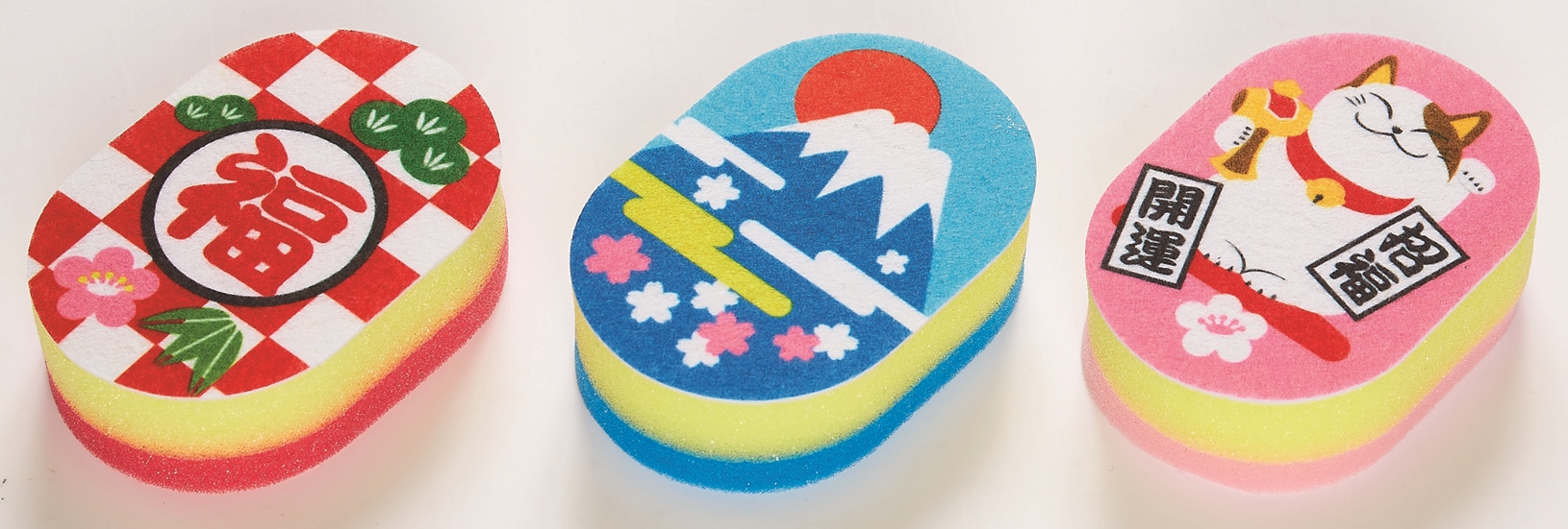 お正月キッチンスポンジ（2コ入セット） 18-74 株式会社フジキン 問屋・仕入れ・卸・卸売の専門【仕入れならNETSEA】