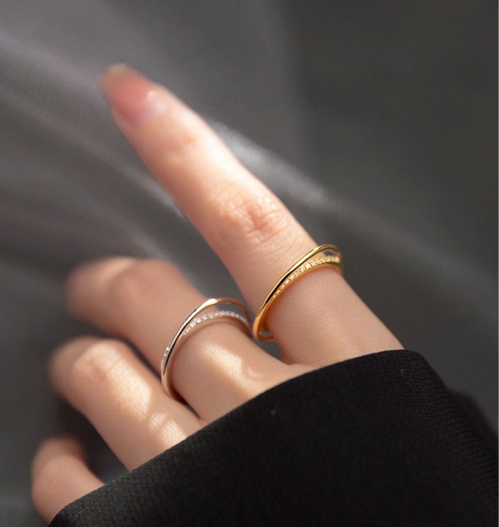 S925｜シンプル2層リング UP to YOU | 卸売・ 問屋・仕入れの専門サイト【NETSEA】