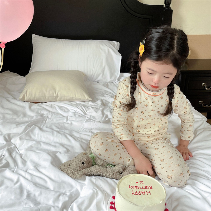 2023年春新作★子供服★女の子 韓国風 長袖 花柄 パジャマ ツーピース ★80cm-130cm Lateru_Baby 問屋・仕入れ・卸・卸売の専門【仕入れならNETSEA】