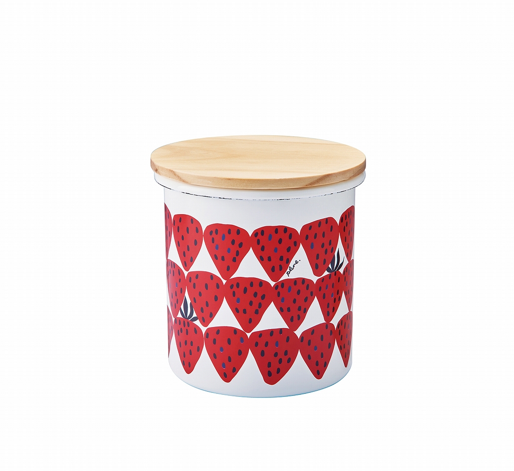 Plune. ホーローキャニスター あかいちご パルマート 株式会社 問屋・仕入れ・卸・卸売の専門【仕入れならNETSEA】