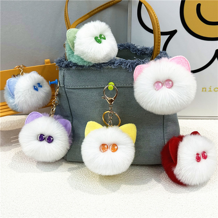 ins人気 韓国風 バッグチャームパーツ もふもふ 可愛い 猫 ぬいぐるみキーホルダー ストラップ | 卸売・ 問屋・仕入れの専門サイト ...
